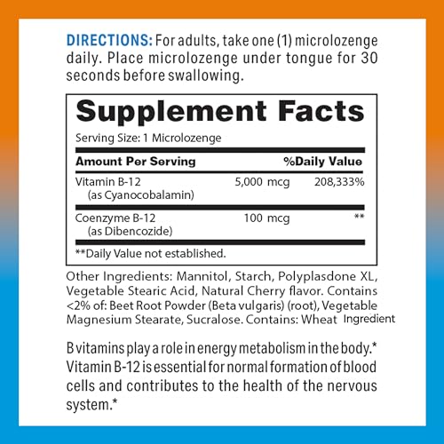 High potency vitamin B12 5000 mcg