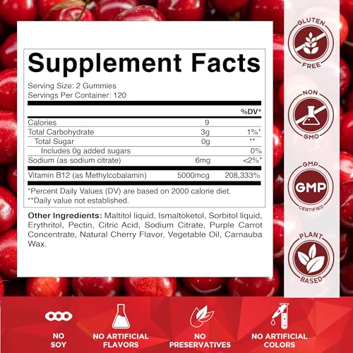 High potency vitamin B12 5000 mcg