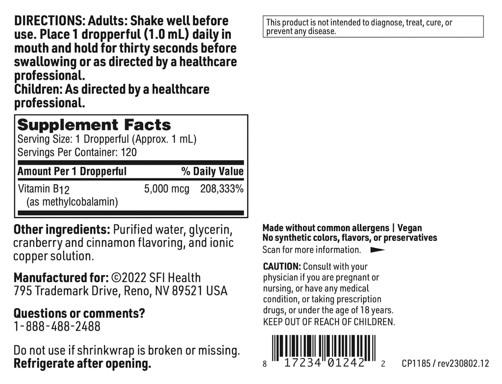 high potency vitamin B12 liquid formula