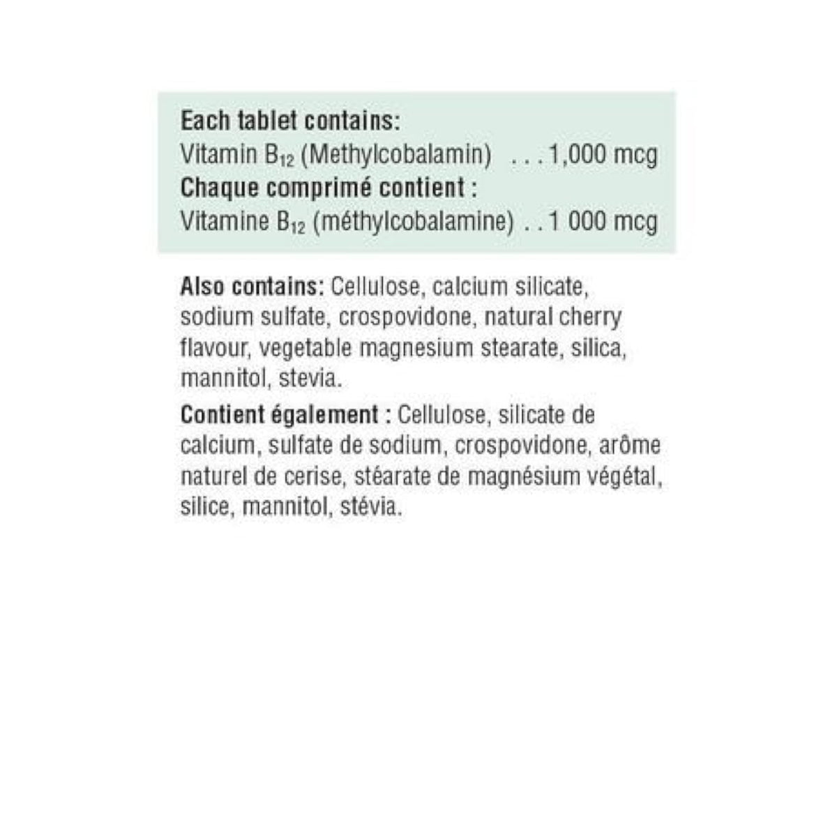 high potency vitamin B12 methylcobalamin