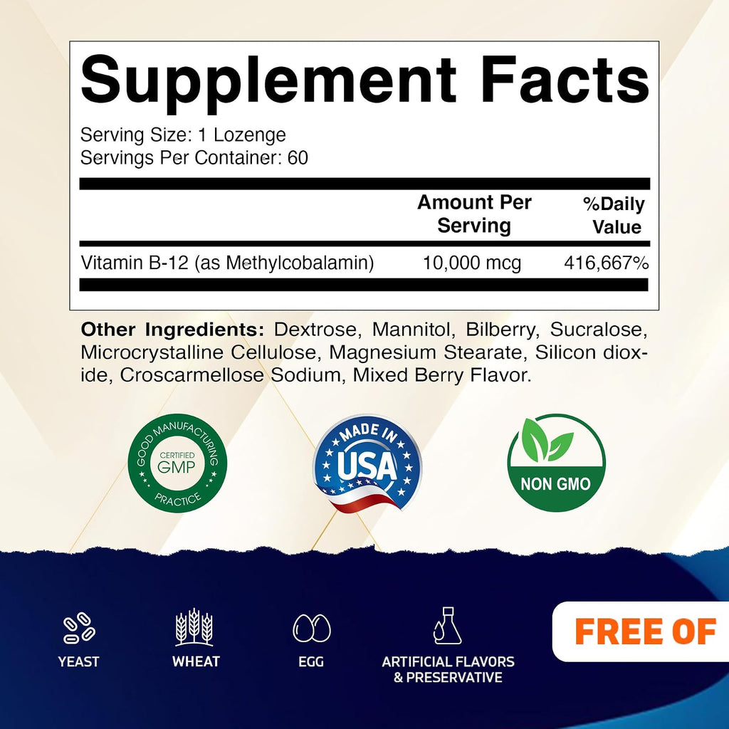 High potency Vitamin B12 supplement