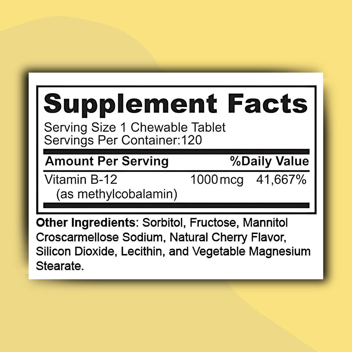 high potency vitamin B12 supplement
