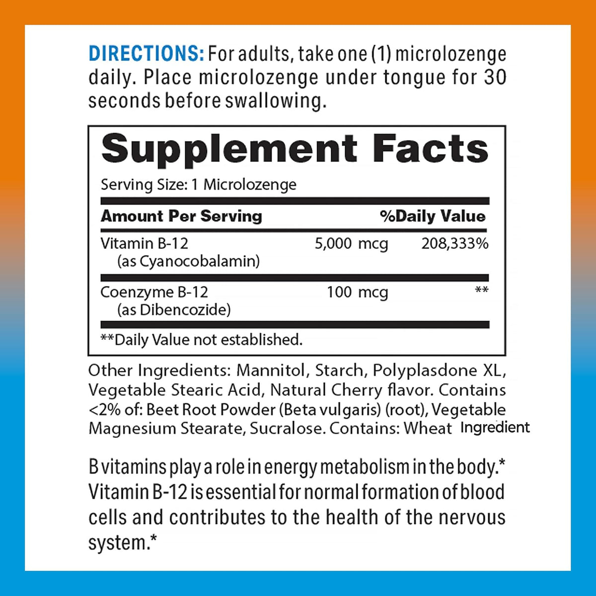 high potency vitamin B12 supplement