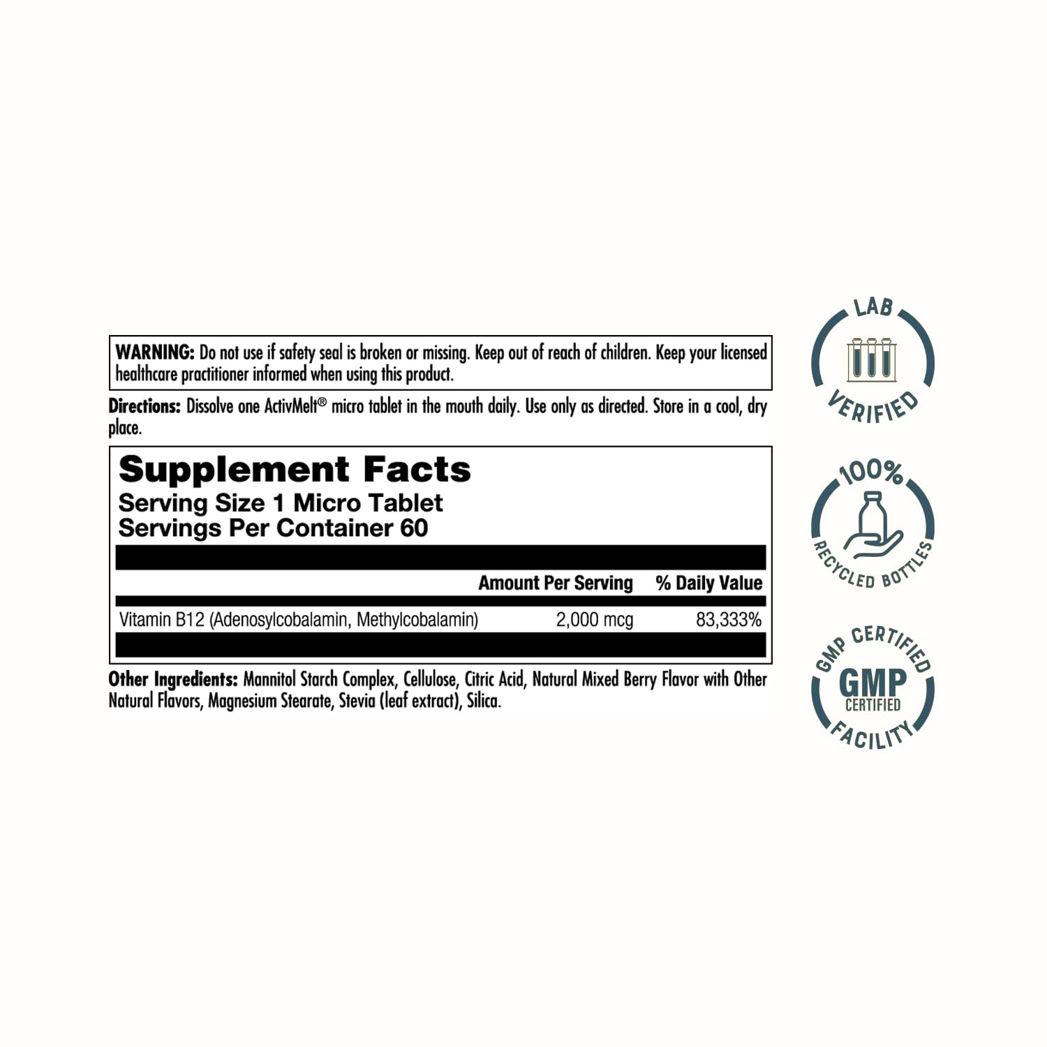 high potency vitamin B12 supplement
