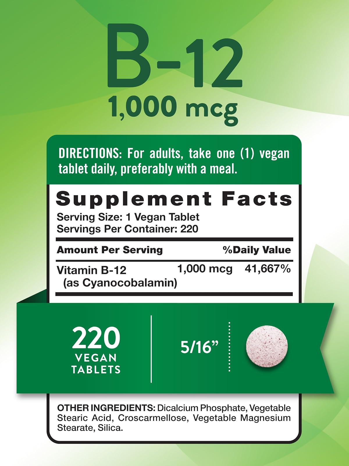 high potency vitamin B12 tablets