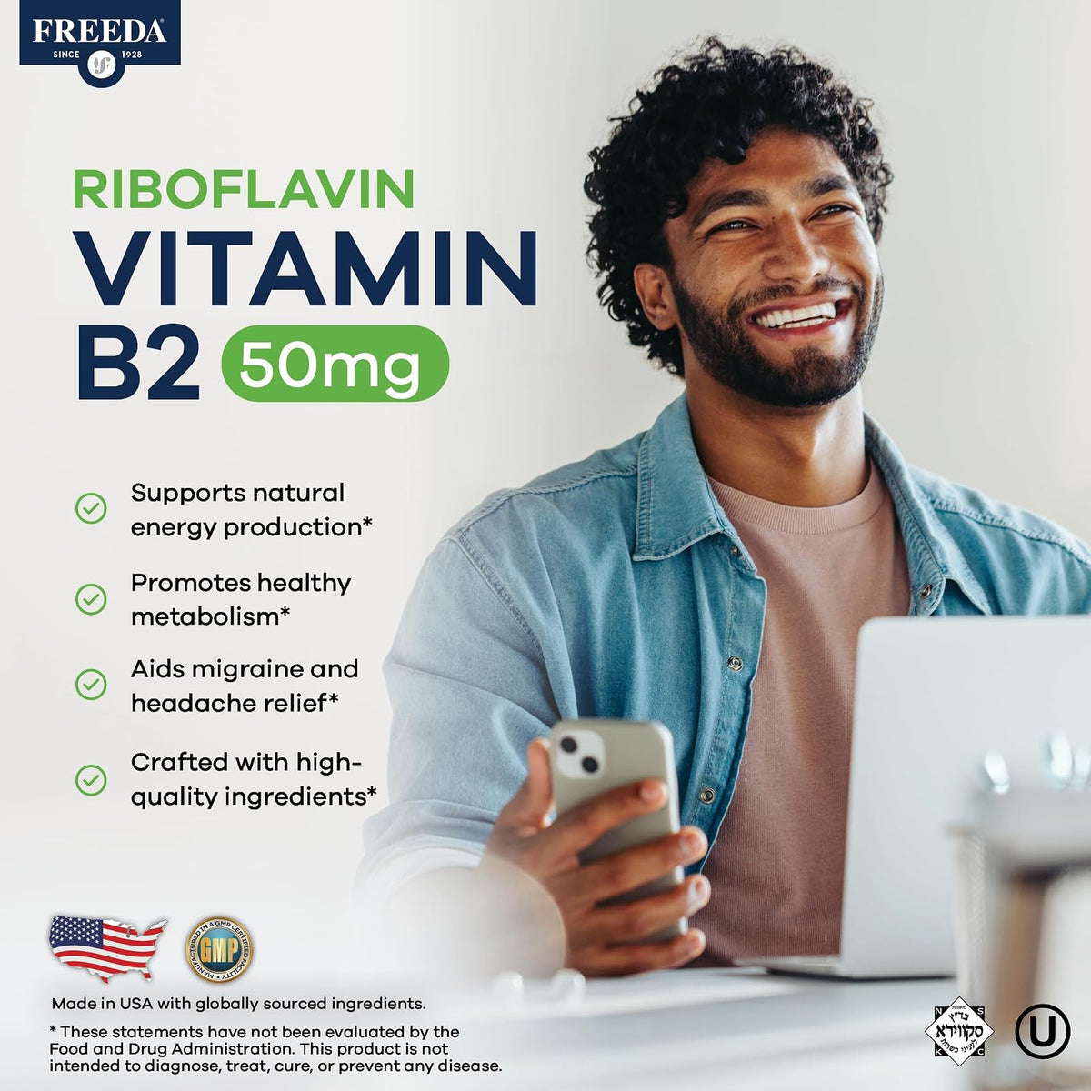 High potency Vitamin B2 supplement