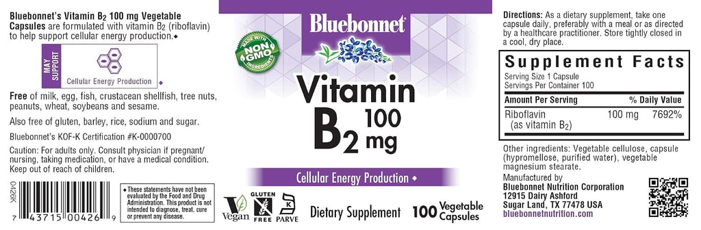high potency Vitamin B2 supplement