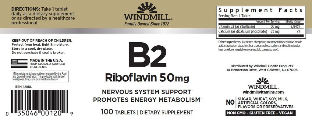 High potency Vitamin B2 supplement