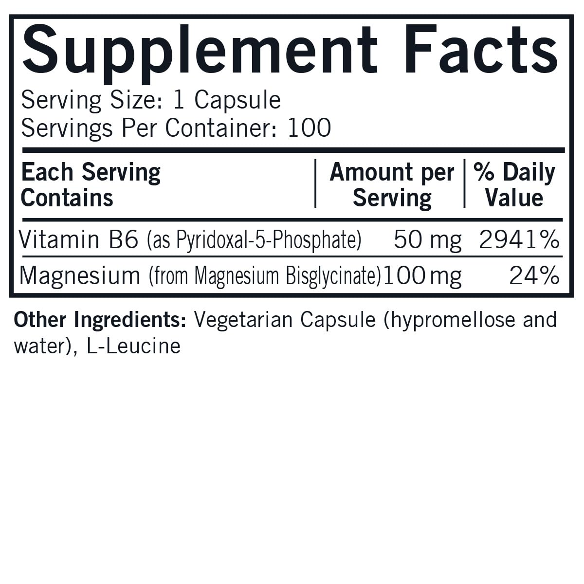 High potency Vitamin B6 supplement