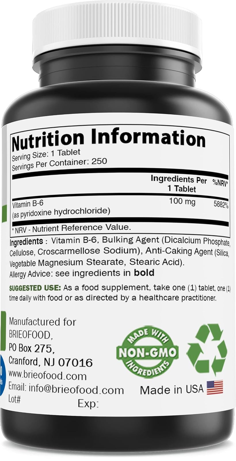 high potency Vitamin B6 supplement