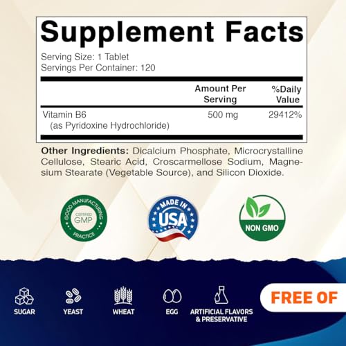 High potency Vitamin B6 supplement