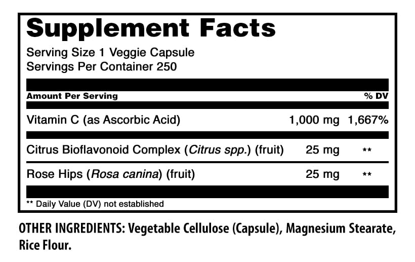 high potency vitamin C 1000 mg