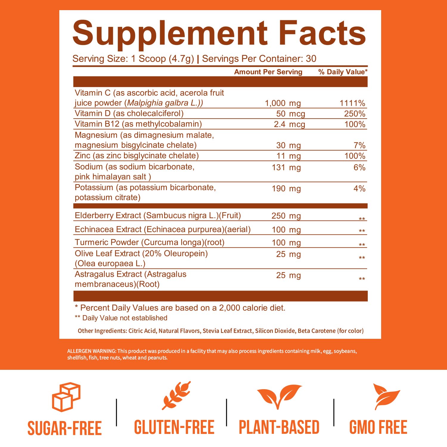 high potency vitamin C 1000mg formula