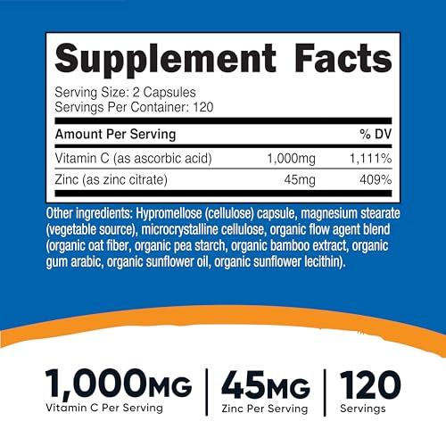 high potency vitamin C 1000mg supplement