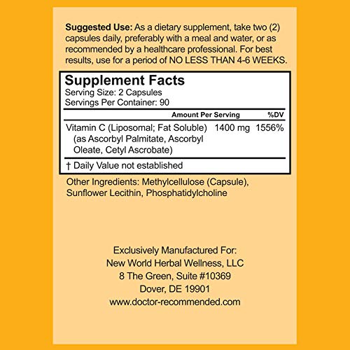 high potency vitamin c 1400 mg capsules
