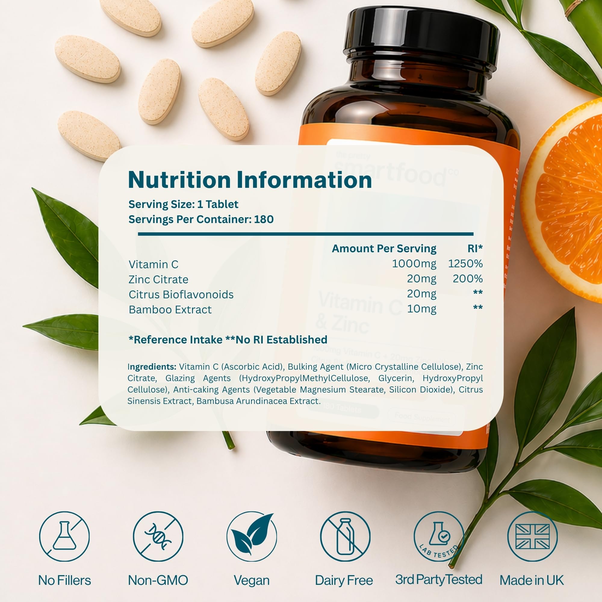 High potency Vitamin C and Zinc formula