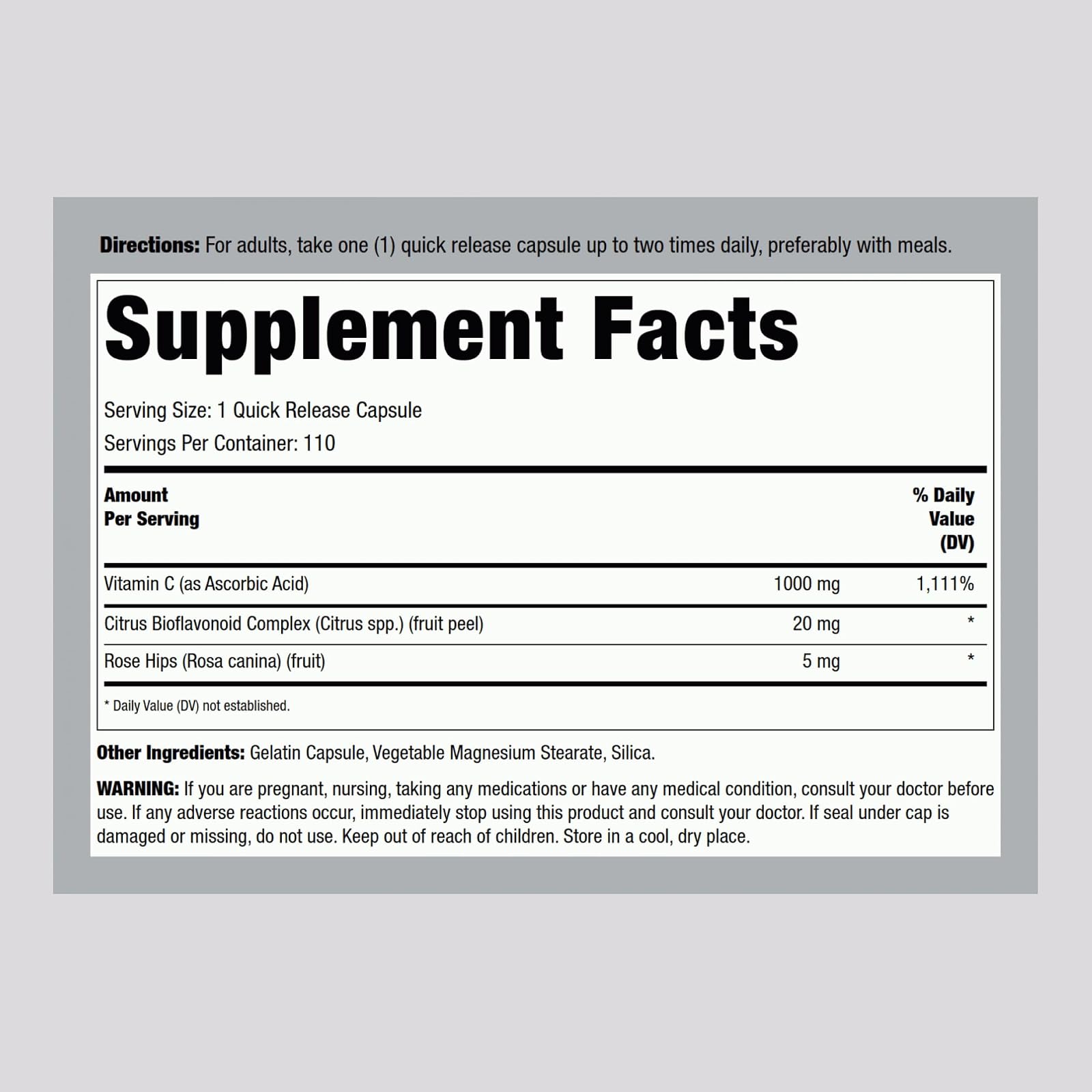 high potency Vitamin C capsules