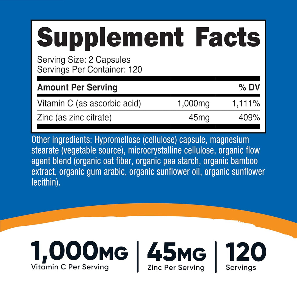 High potency Vitamin C capsules