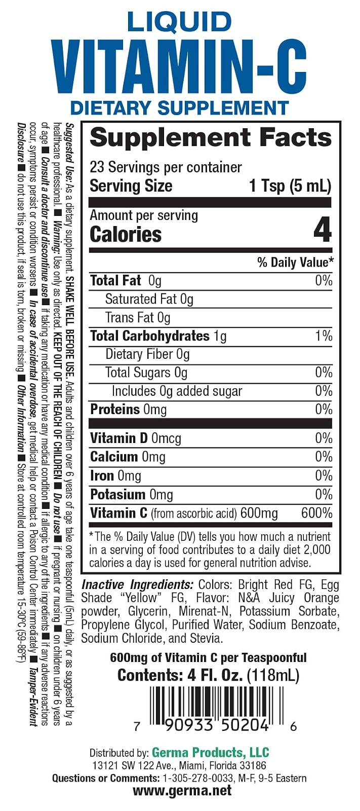 high potency vitamin c liquid formula