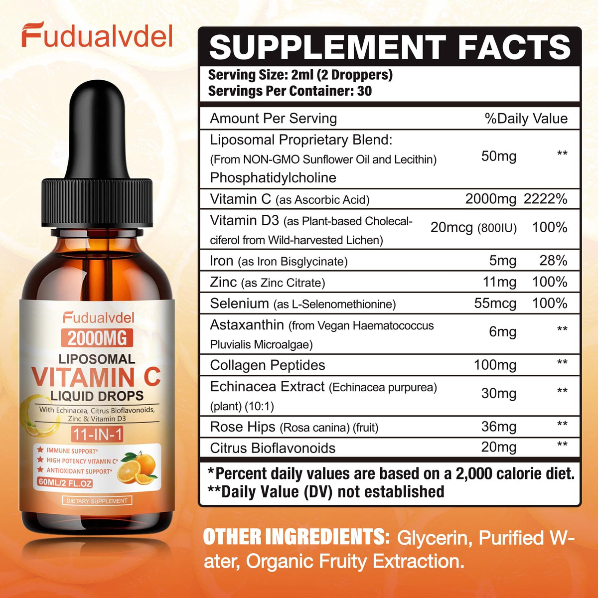 High potency Vitamin C liquid supplement