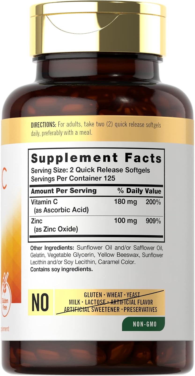 High potency Vitamin C softgels