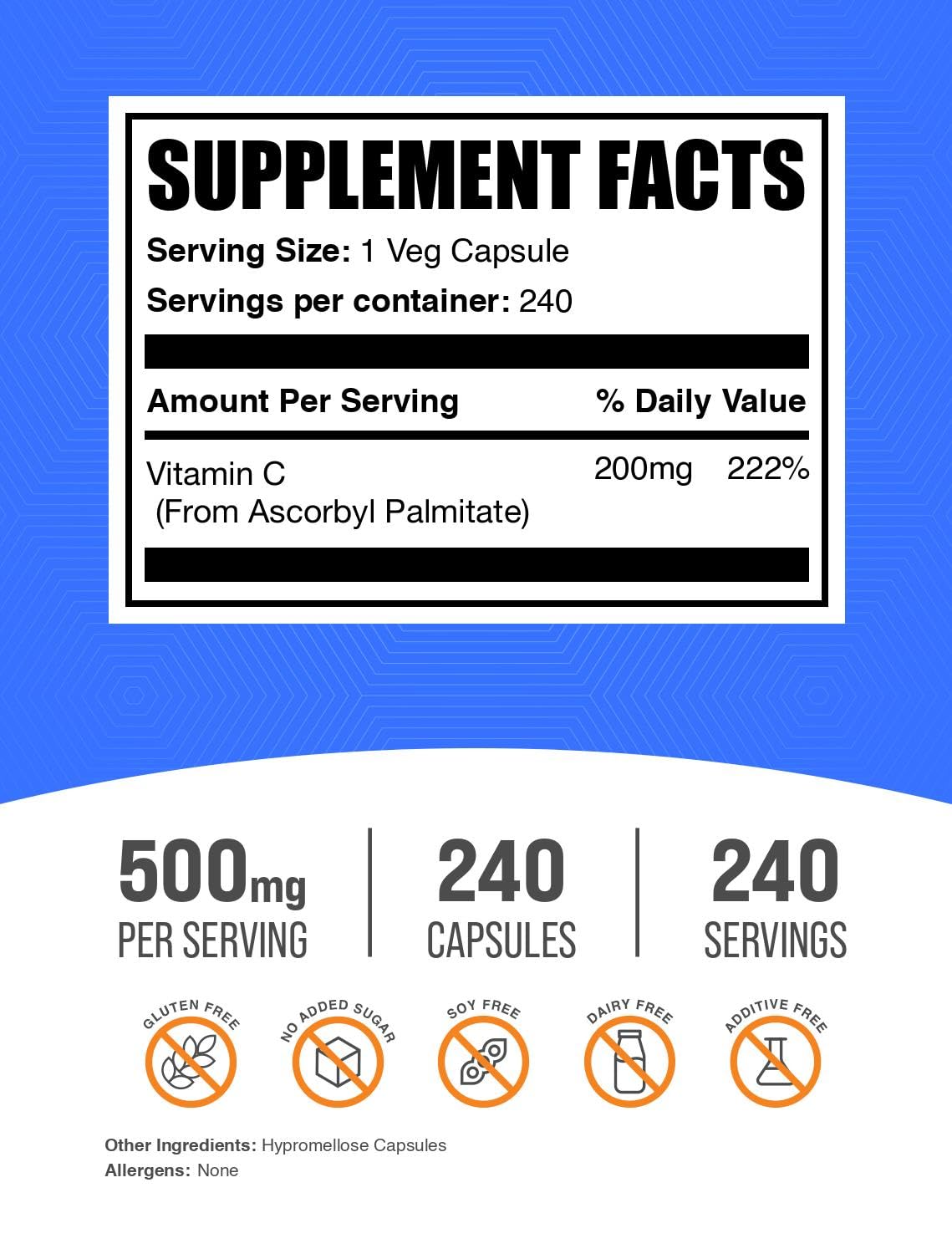 High potency vitamin C supplement