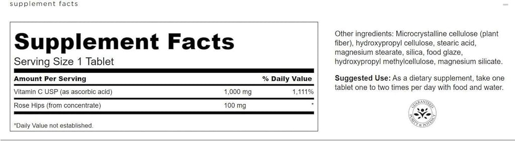 high potency Vitamin C tablets