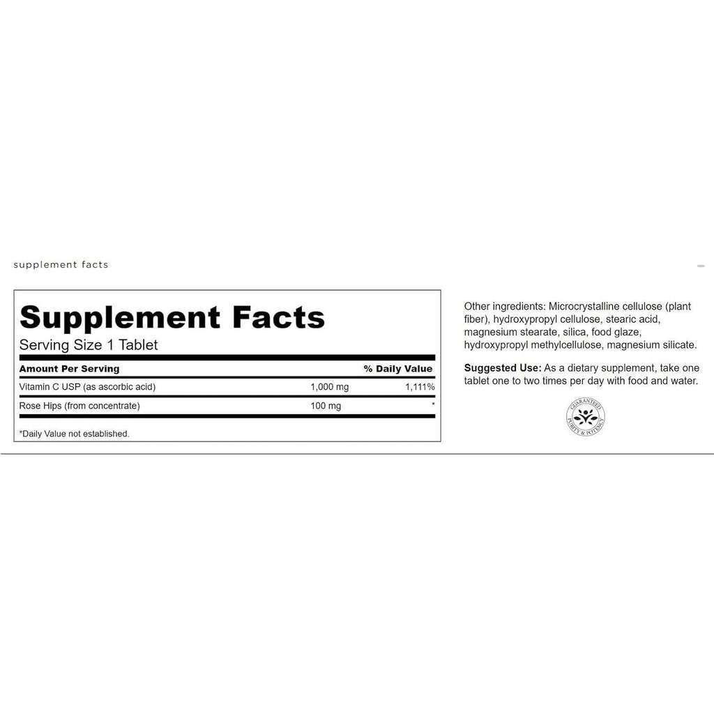 High potency Vitamin C tablets