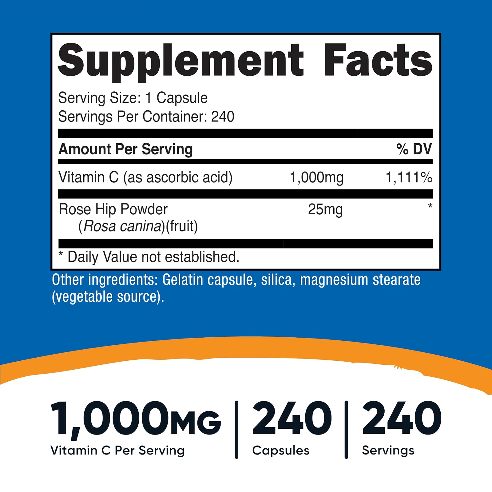 high potency vitamin C with rose hips