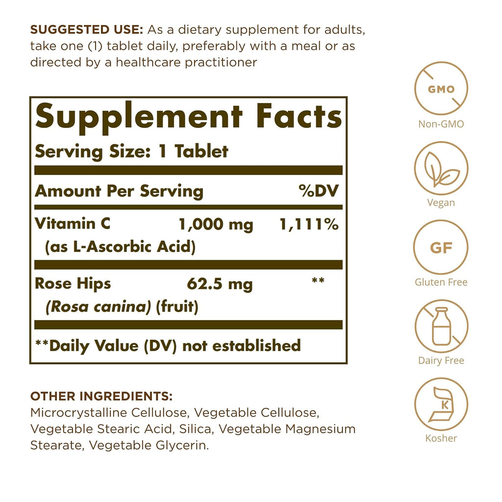 high potency vitamin C with rose hips