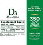 High potency vitamin D 1000 IU
