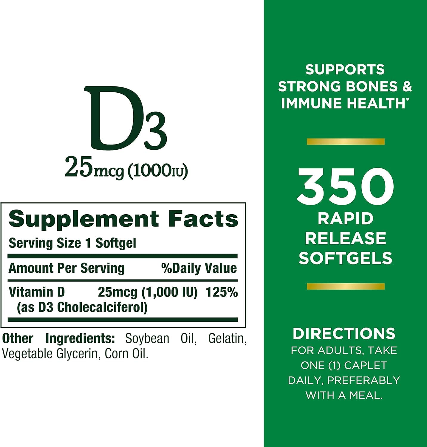 High potency vitamin D 1000 IU