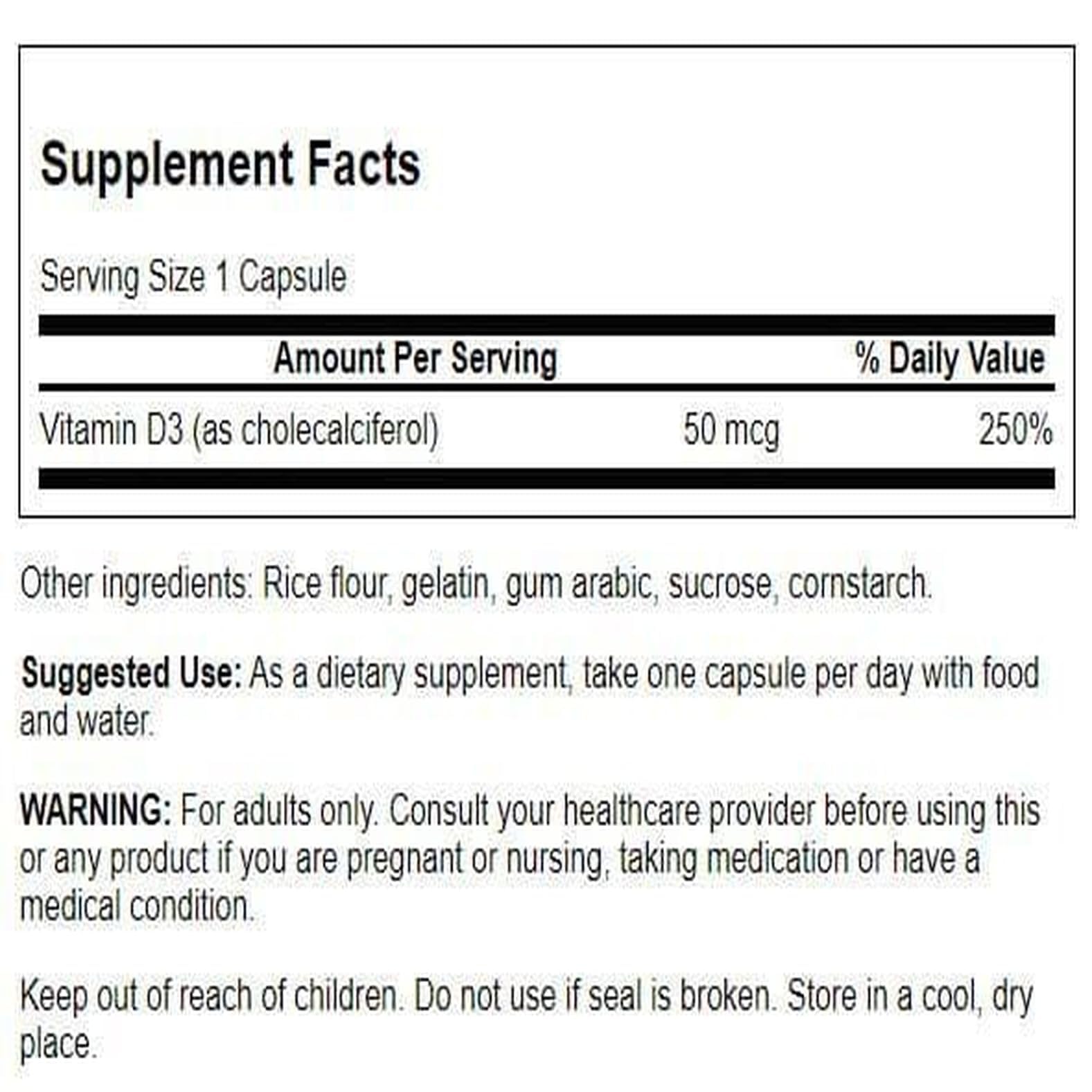 High potency vitamin D-3 2000 IU