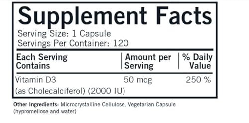 High potency vitamin D-3 2000 IU