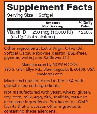 high potency Vitamin D-3 softgels