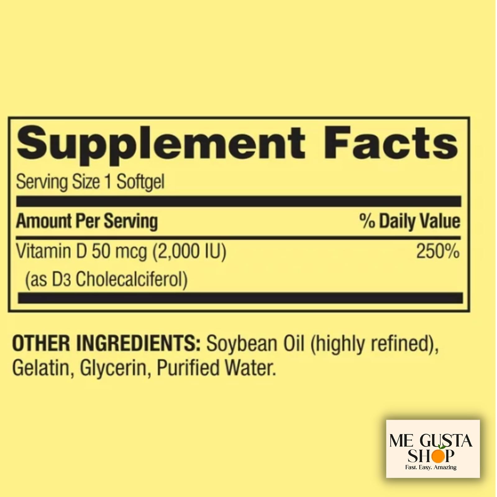 High potency Vitamin D supplement