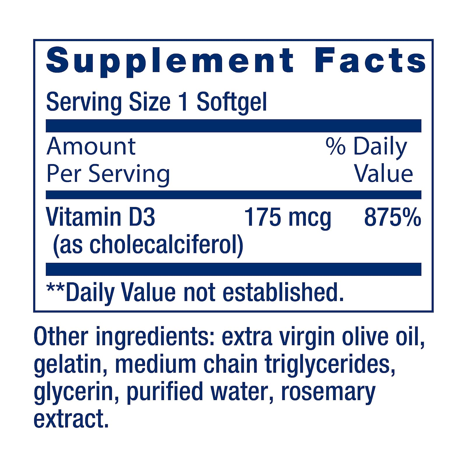 High potency vitamin D supplement