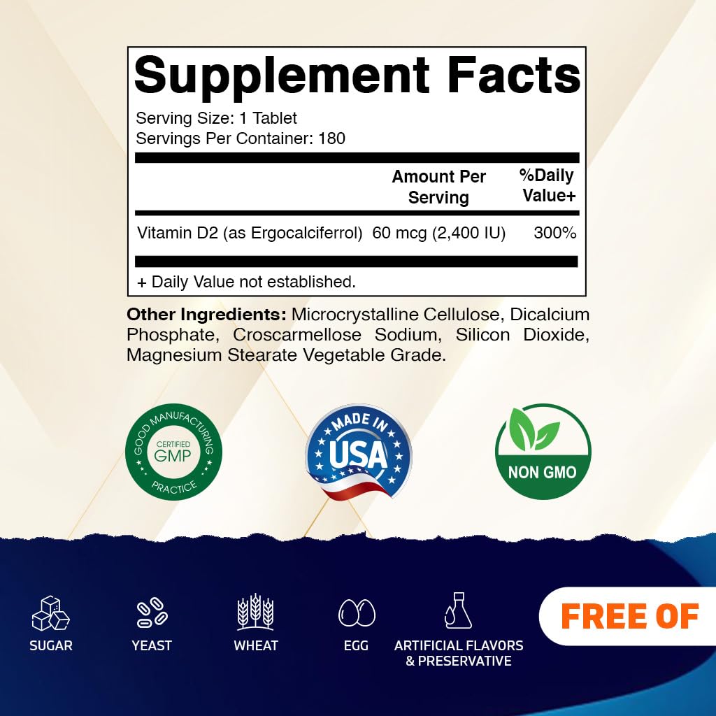 High potency Vitamin D2 supplement