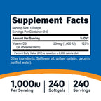 High potency Vitamin D3 1000 IU