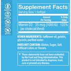 High potency Vitamin D3 1000 IU