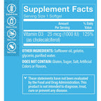 High potency Vitamin D3 1000 IU