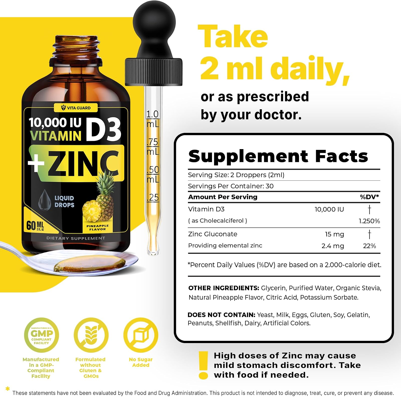 High potency Vitamin D3 10000 IU