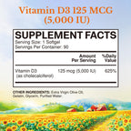 high potency vitamin D3 125 mcg