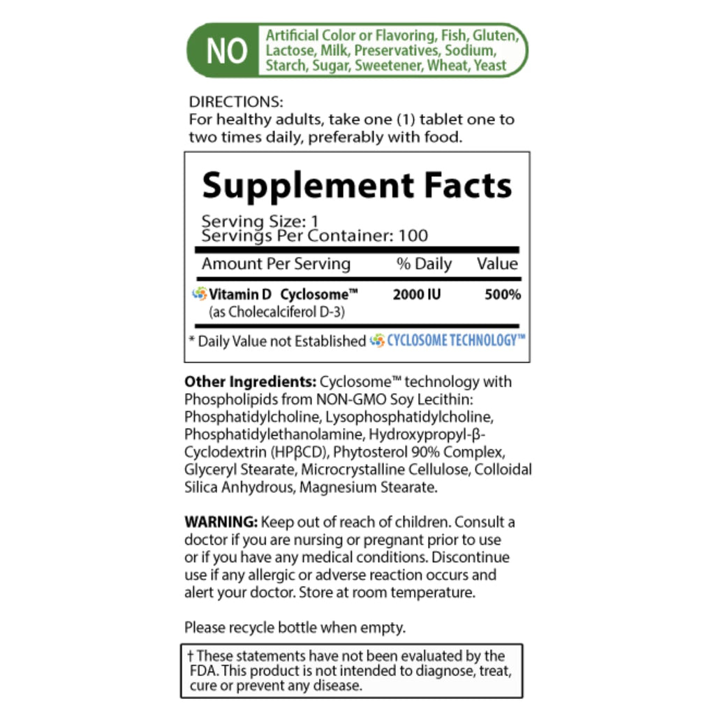 high potency vitamin D3 2000 IU