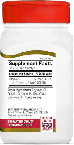 High potency vitamin D3 2000 IU