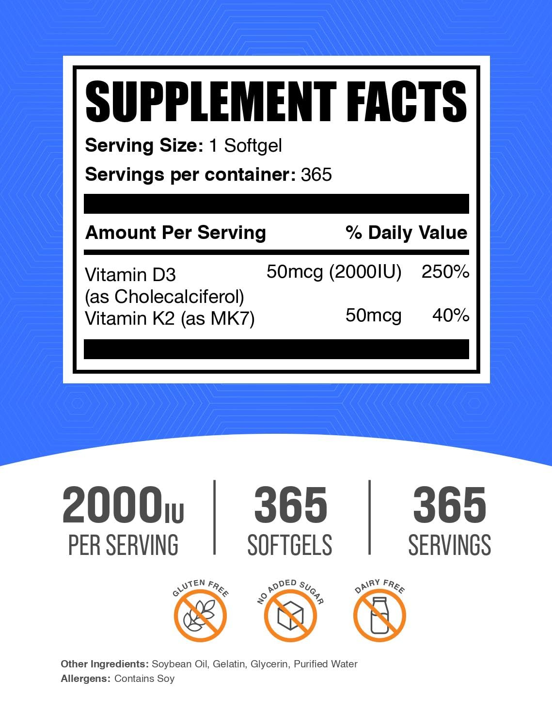 High potency vitamin D3 2000 IU