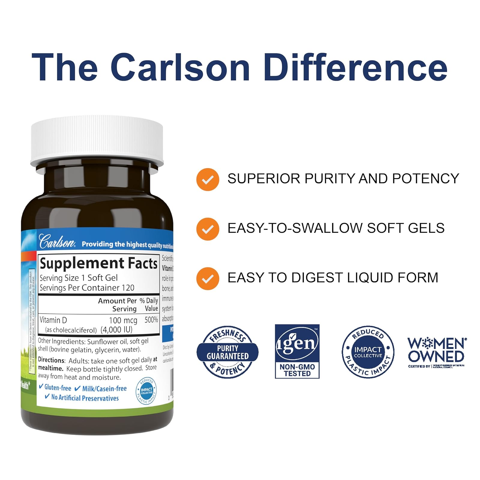 high potency Vitamin D3 4000 IU