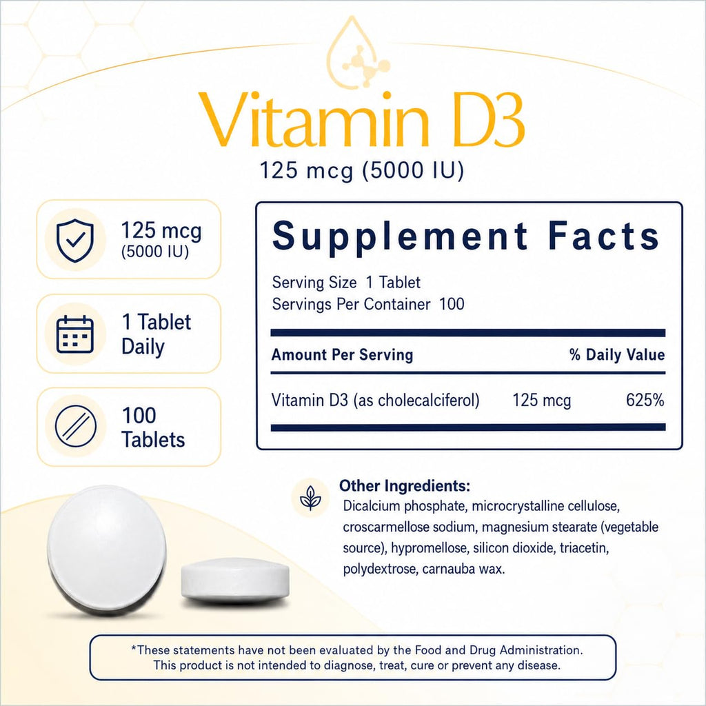 High potency Vitamin D3 5000 IU