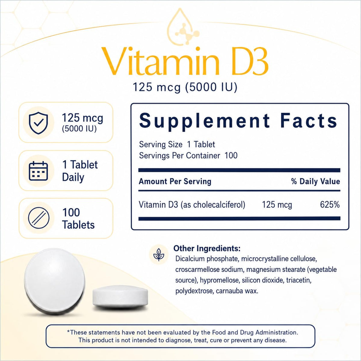 High potency Vitamin D3 5000 IU