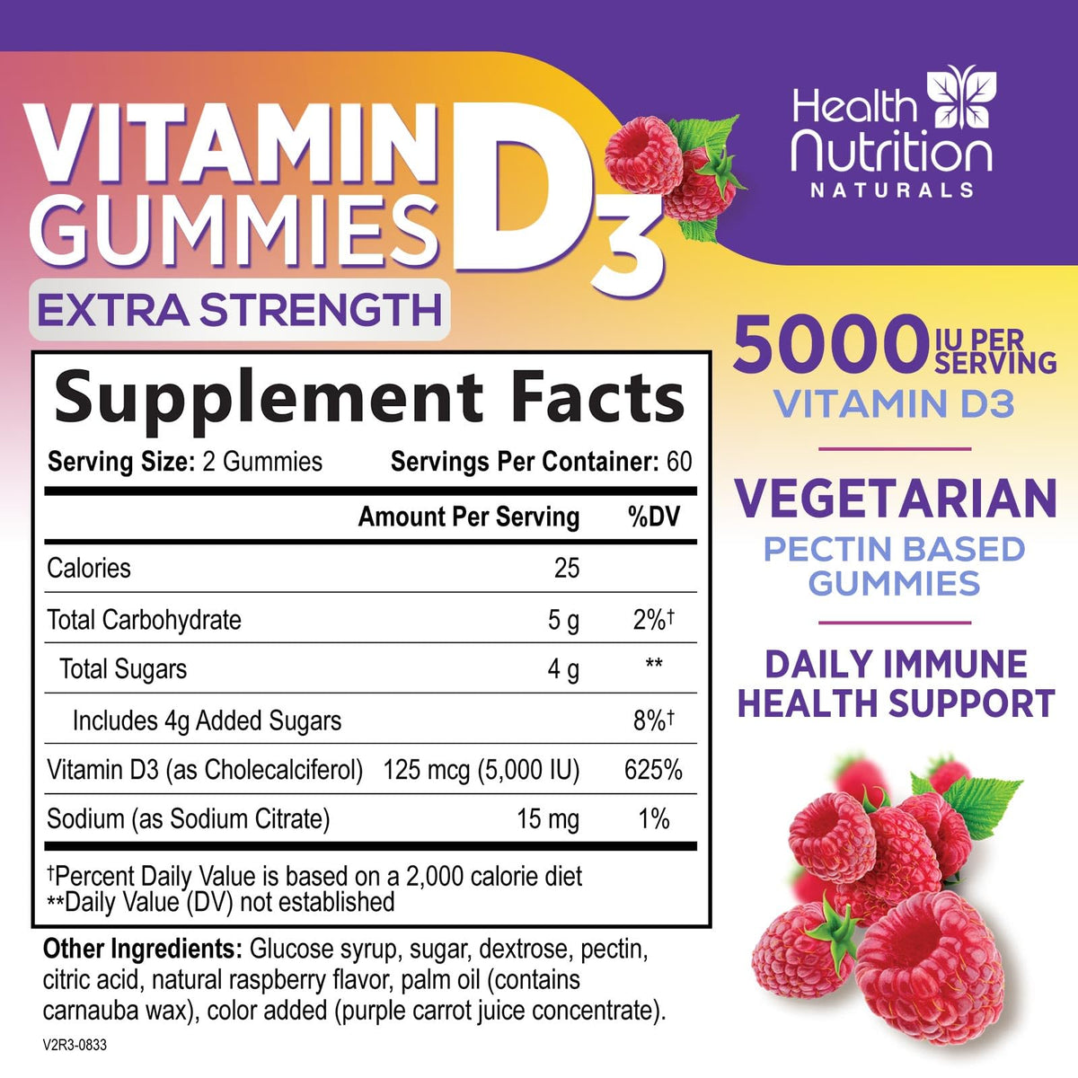 High potency vitamin D3 5000 IU